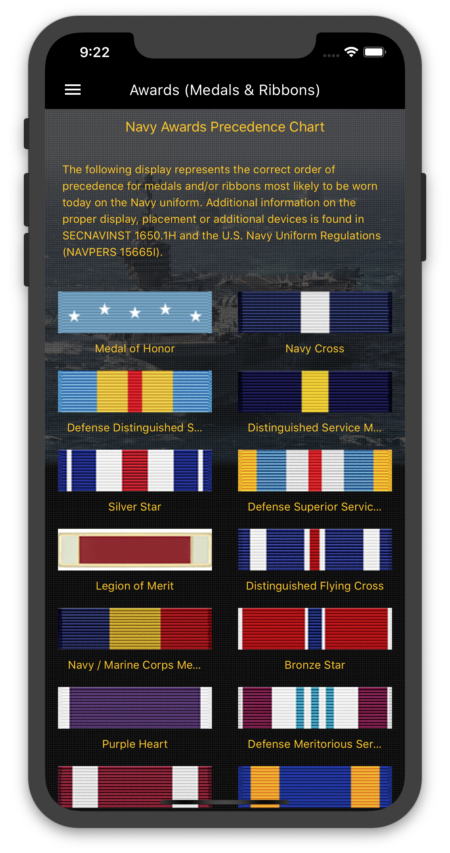 Military Ribbon Order Of Precedence Chart